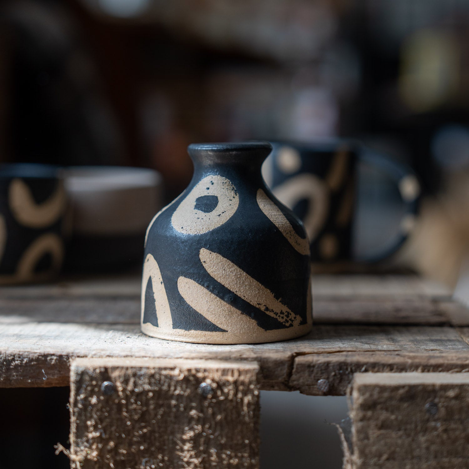 Skíō Pottery Graffiti Bud Vase