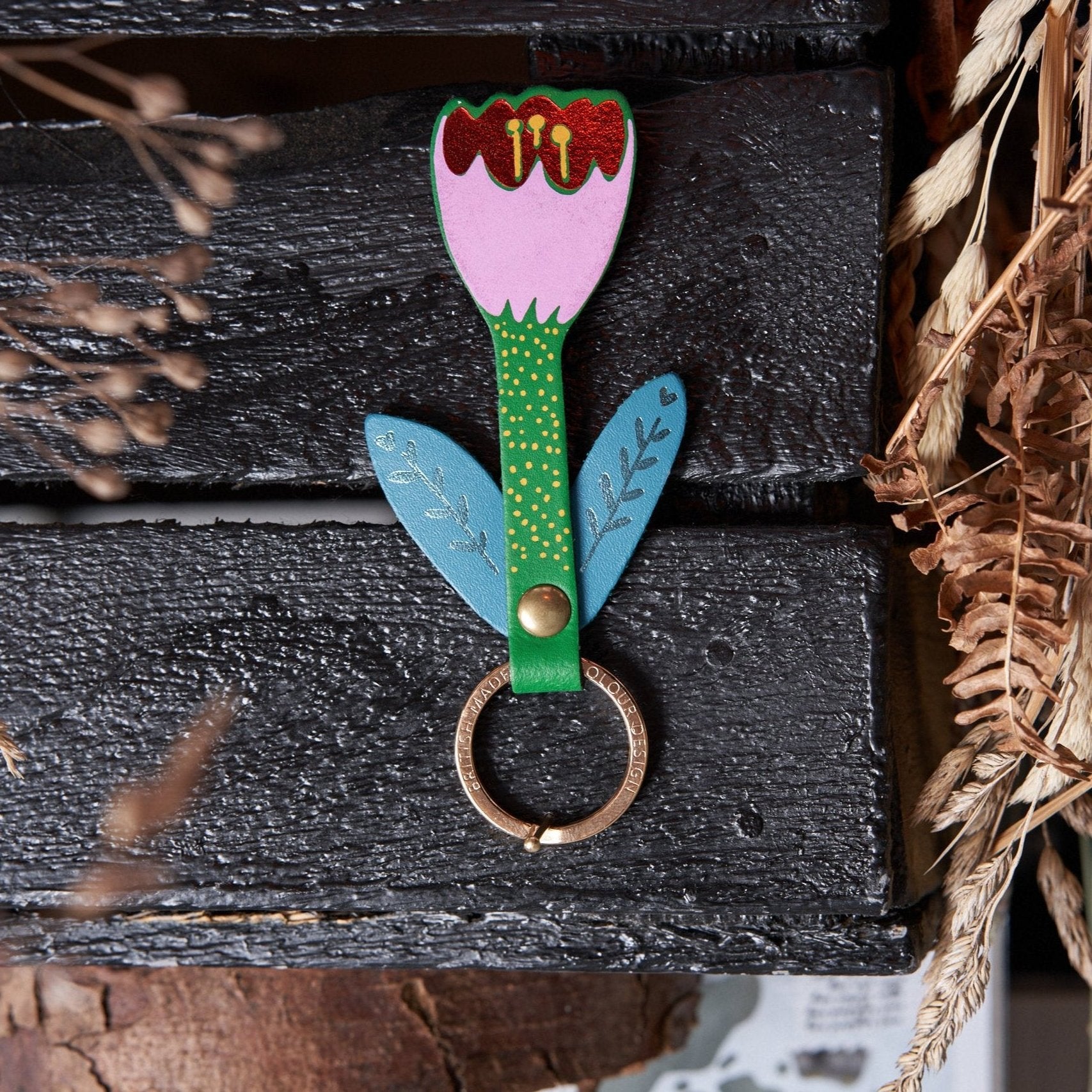 ARK Colour Design Pink Tulip Key Fob